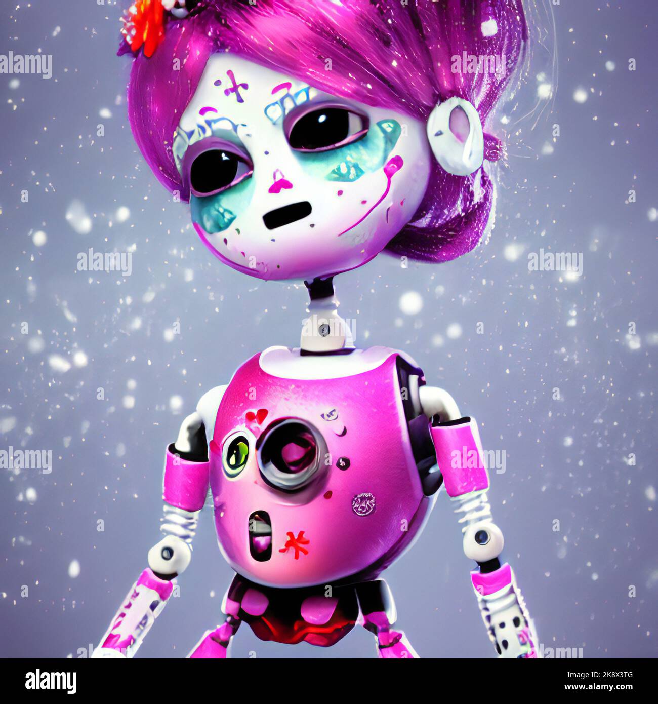 Sugar Skull Robots celebrating the Day of the Dead Festival after ...