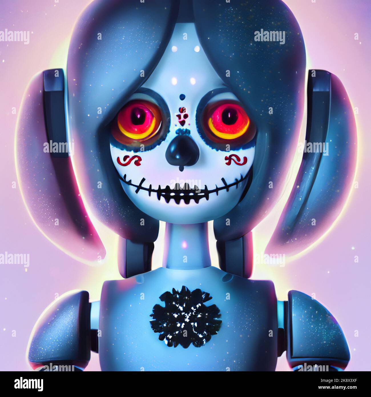 Sugar Skull Robots celebrating the Day of the Dead Festival after ...