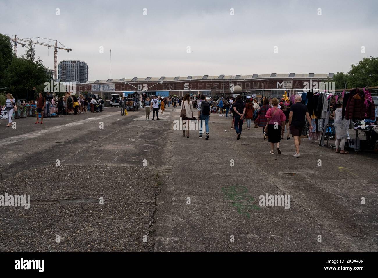 Netherlands, Amsterdam, July 2021. Illustration of daily life in ...