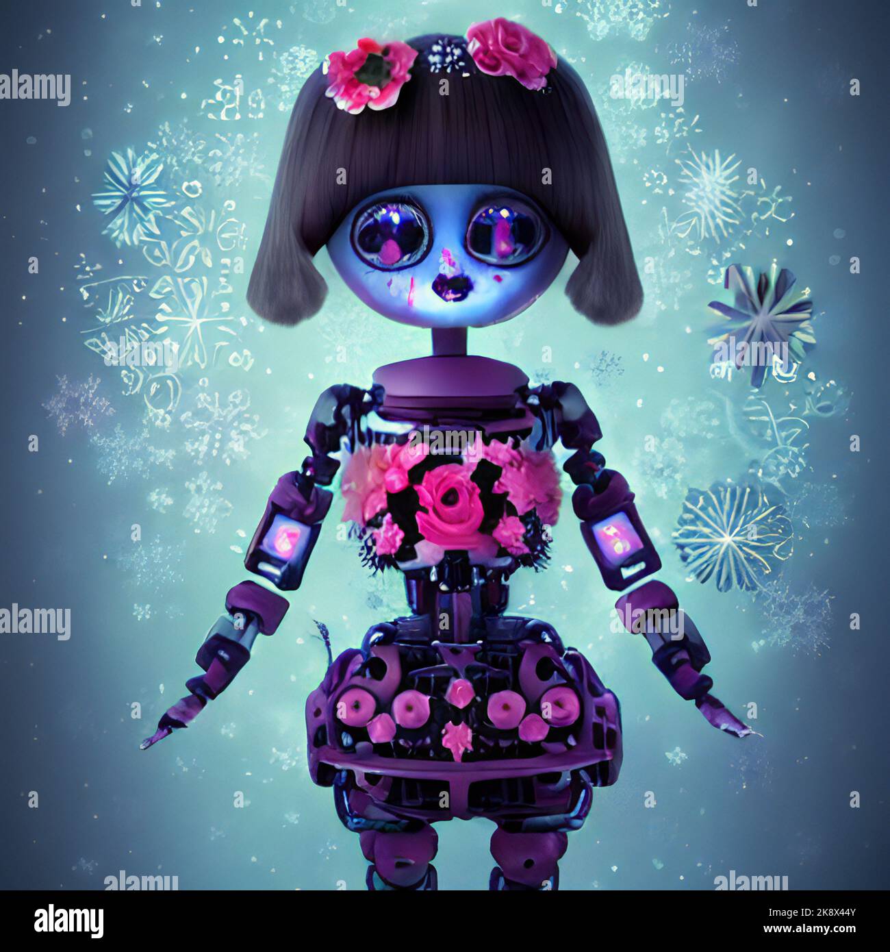Sugar Skull Robots celebrating the Day of the Dead Festival after ...