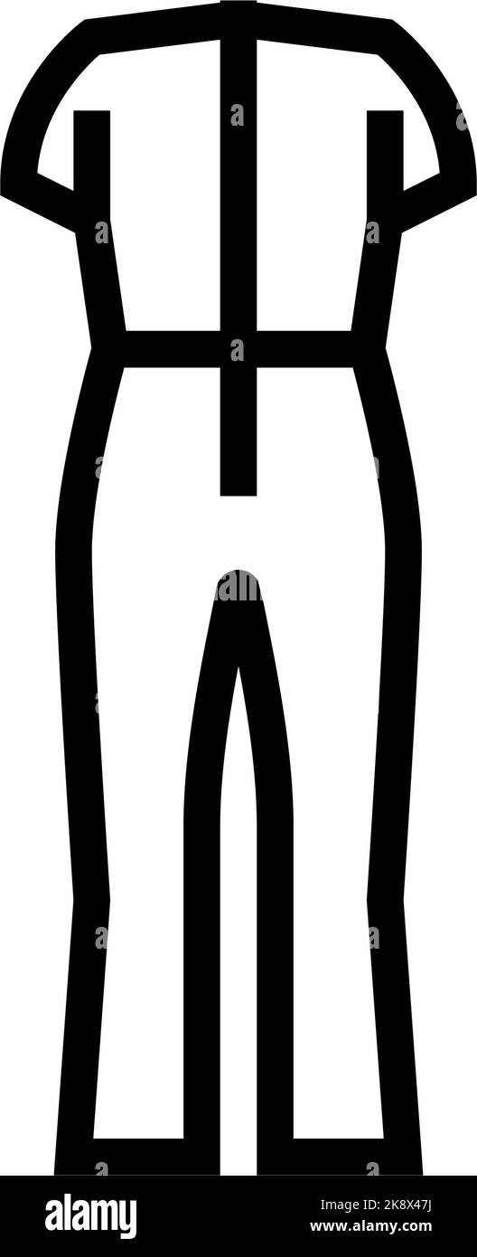 overalls pants apparel line icon vector illustration Stock Vector Image ...