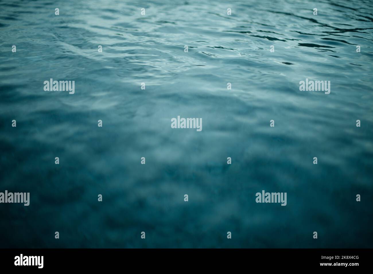 Beautiful vivid blue ocean close up image showing the ripples Stock ...