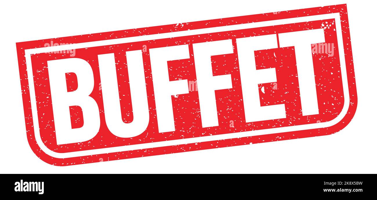 BUFFET text written on red grungy stamp sign Stock Photo - Alamy