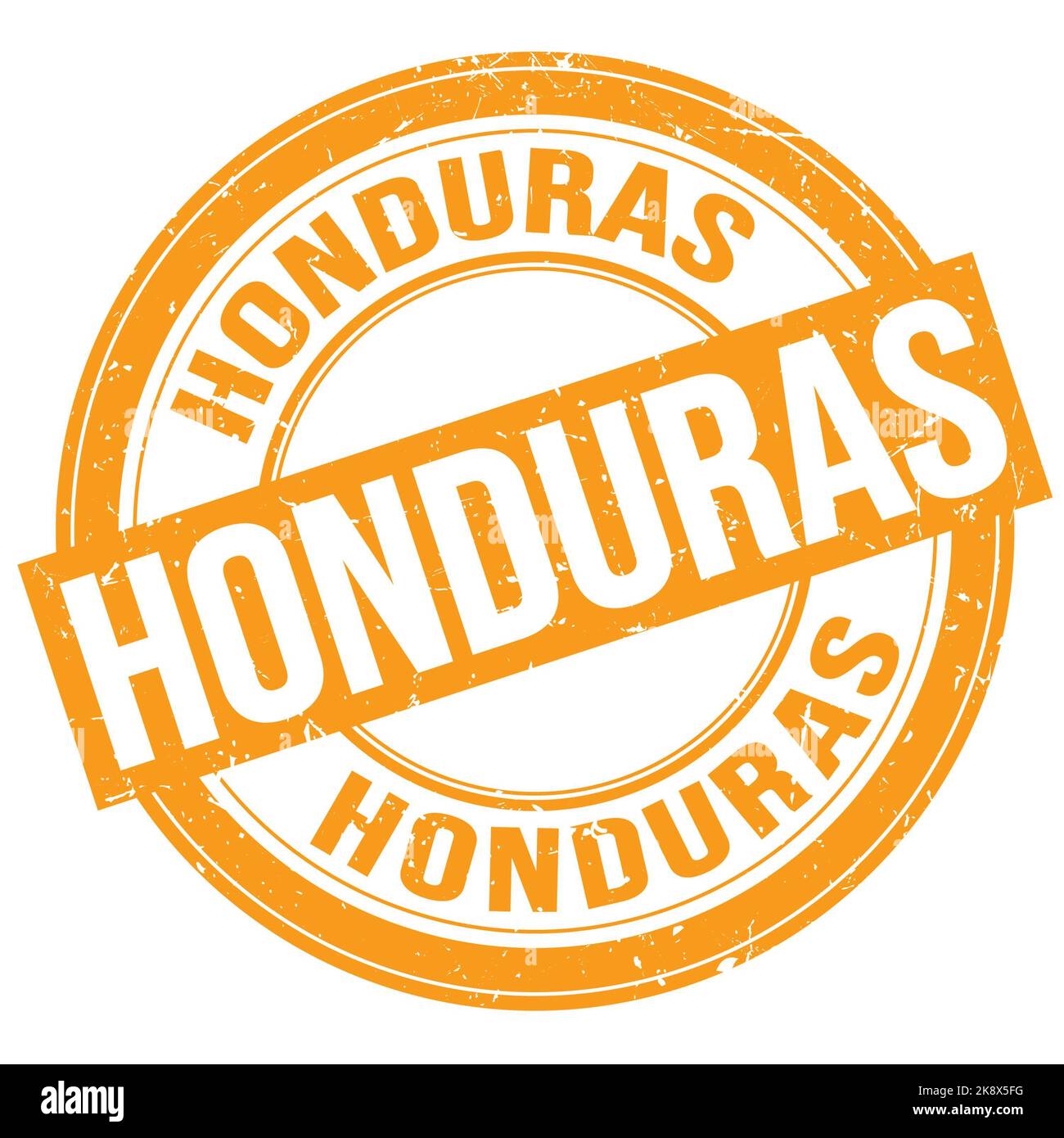 HONDURAS text written on orange round grungy stamp sign Stock Photo - Alamy