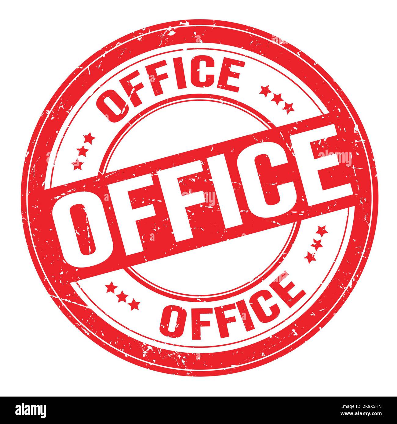 OFFICE text written on red round grungy stamp sign Stock Photo - Alamy