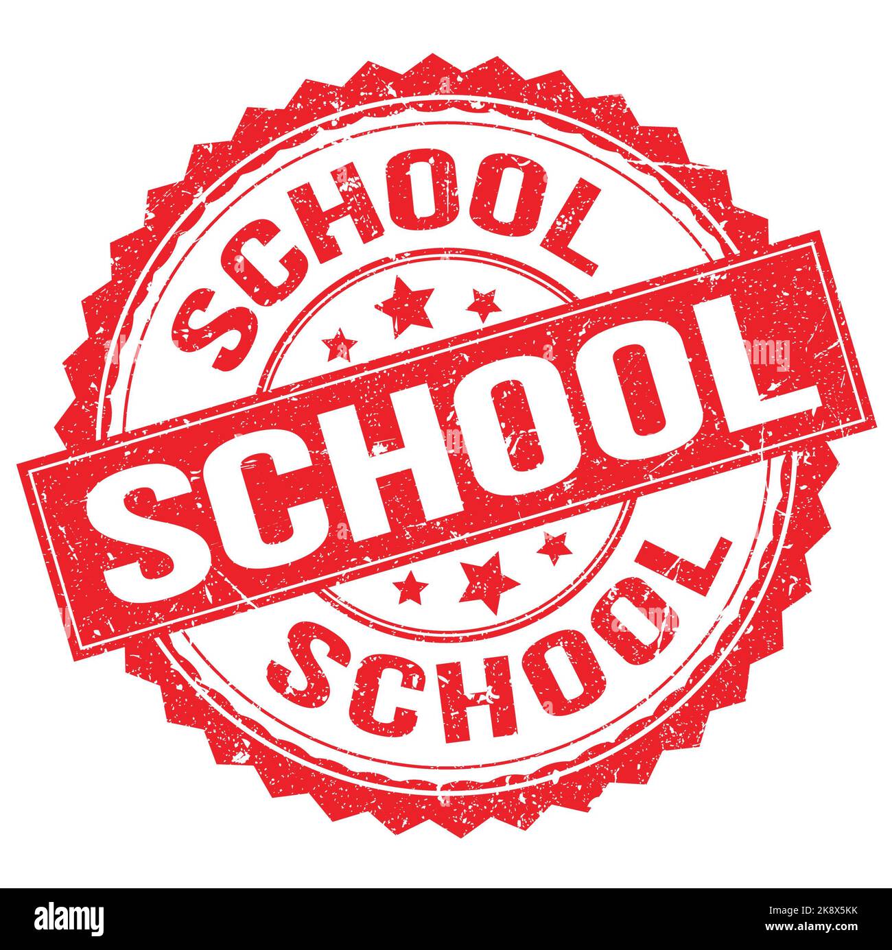SCHOOL text written on red round stamp sign Stock Photo - Alamy