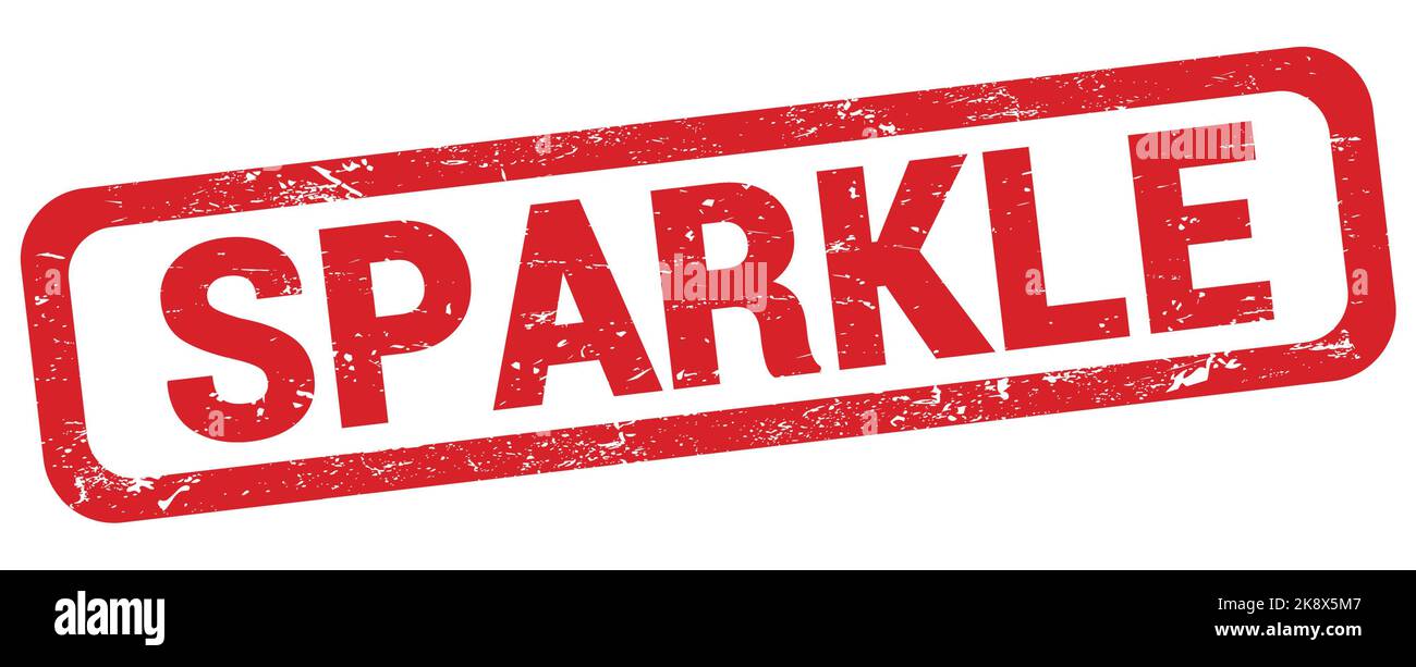 SPARKLE text written on red rectangle stamp sign Stock Photo - Alamy