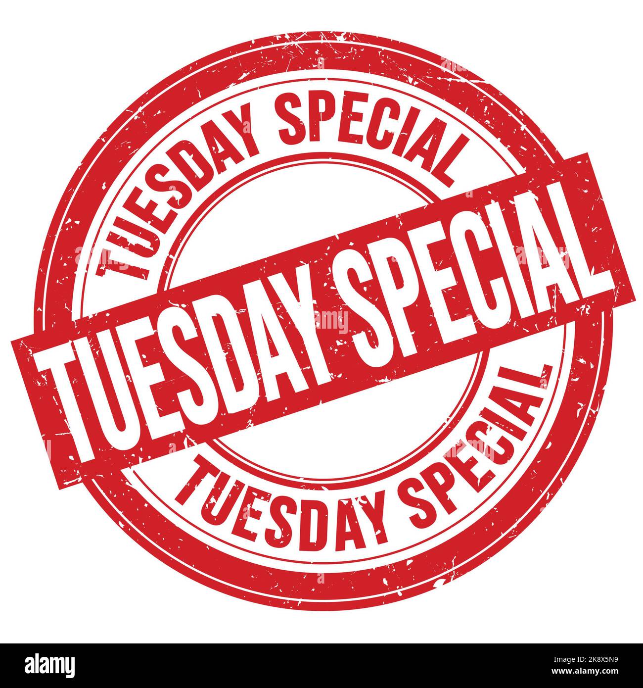 TUESDAY SPECIAL text written on red round grungy stamp sign Stock Photo ...
