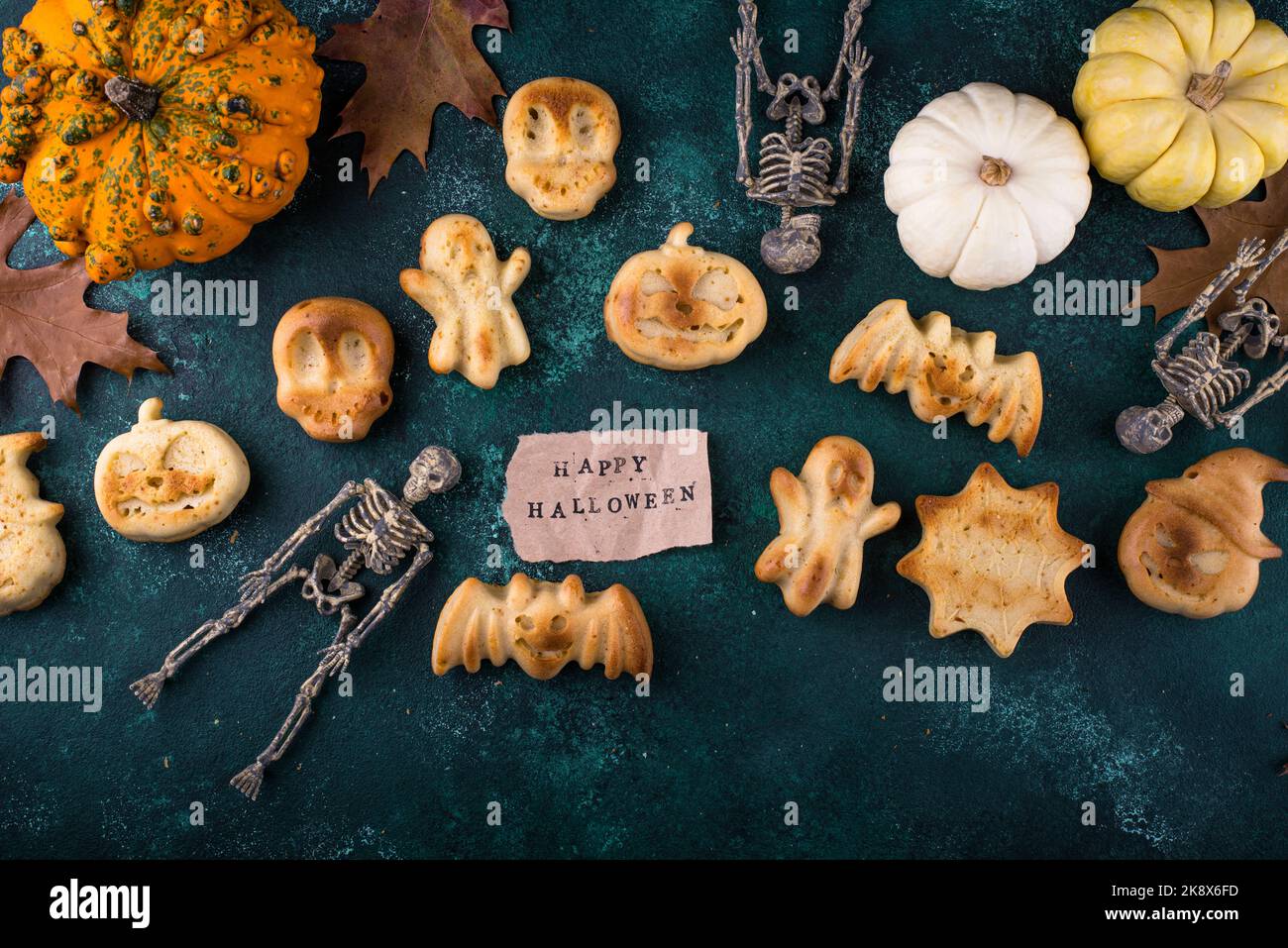 Halloween muffins in shape of bat and ghost Stock Photo - Alamy