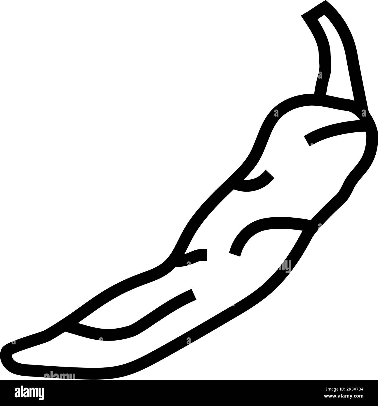 green chili pepper line icon vector illustration Stock Vector Image ...