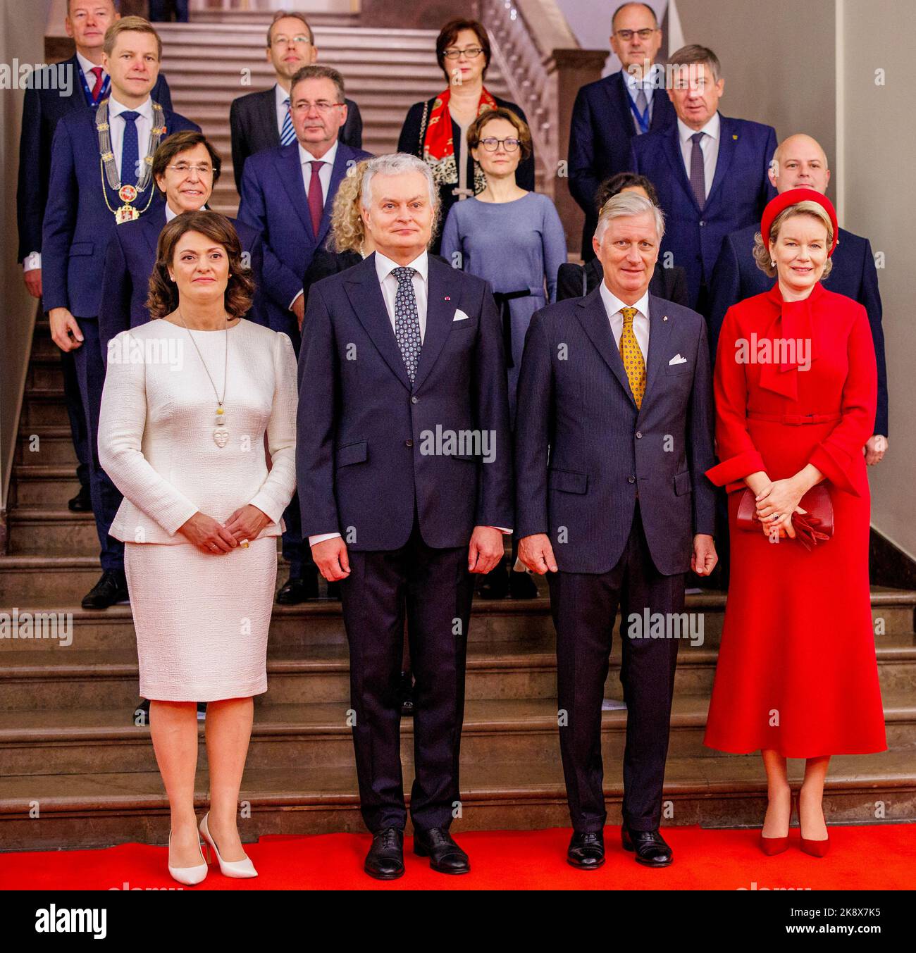 Vilnius, Lithuania. 25th Oct, 2022. Diana Nausediene, wife of Lithuania ...
