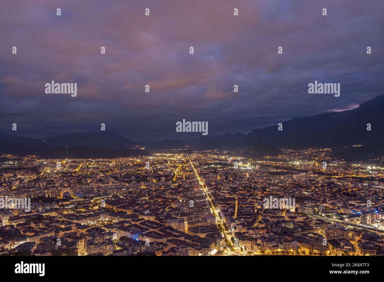 City lights from mountain hi-res stock photography and images - Alamy