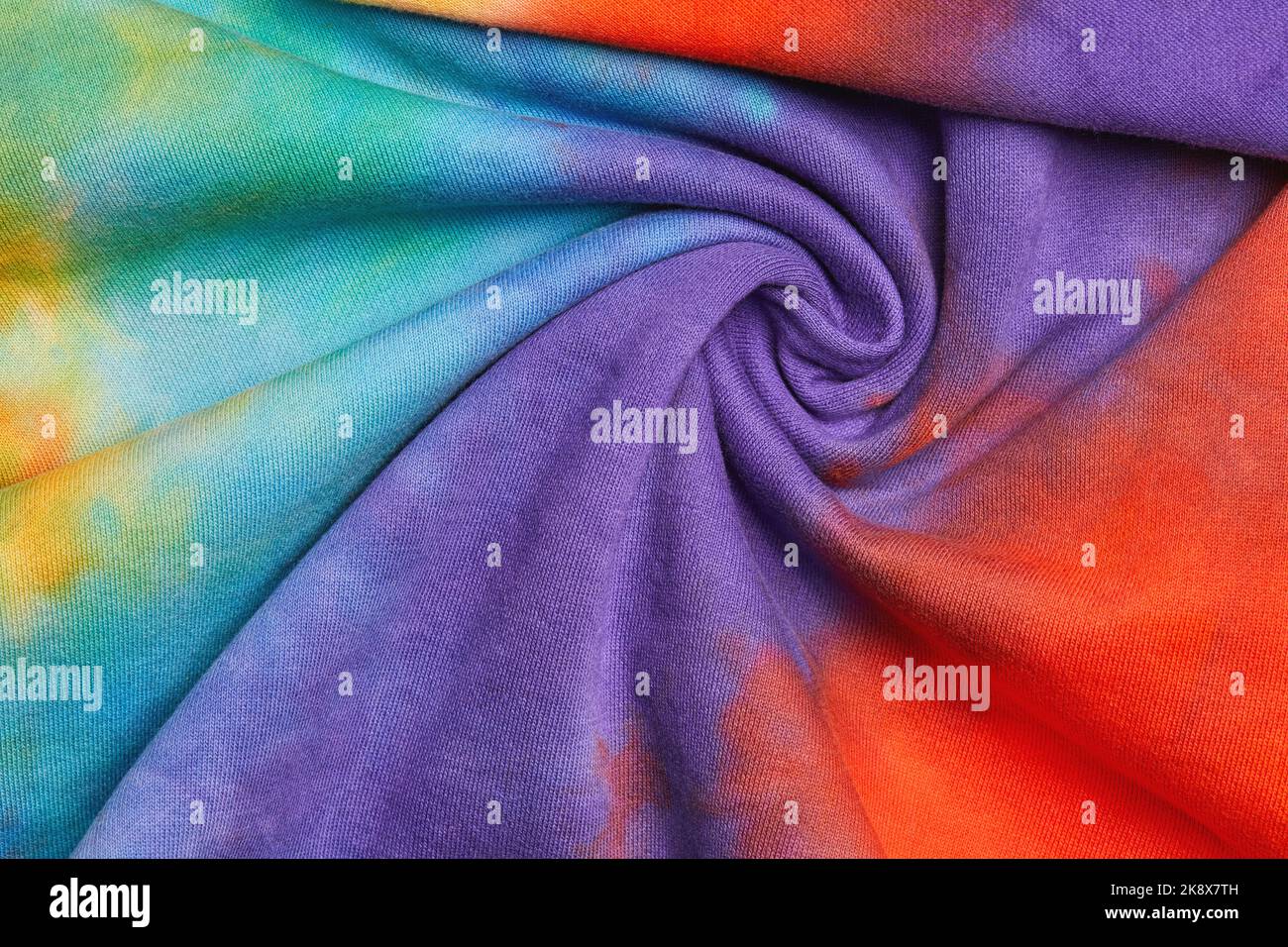Abstract tie dye multicolor fabric cloth Boho pattern texture Stock ...