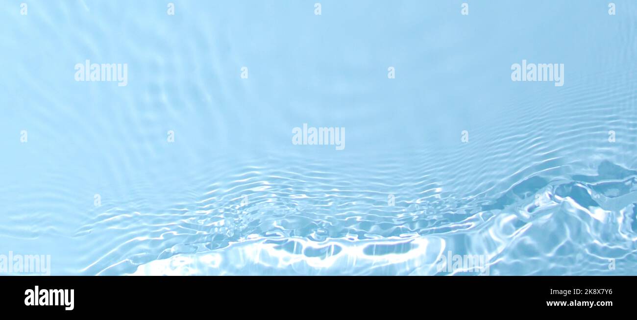 transparent blue clear calm water surface wave texture Stock Photo - Alamy