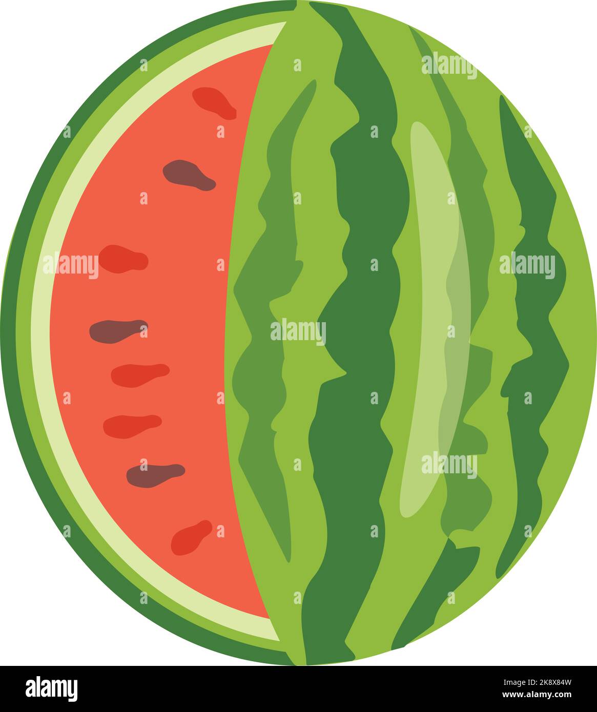 Summer watermelon icon cartoon vector. Slice melon Stock Vector Image ...