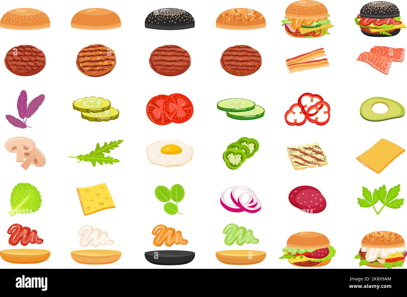 Cheeseburger top view Stock Vector Images - Alamy
