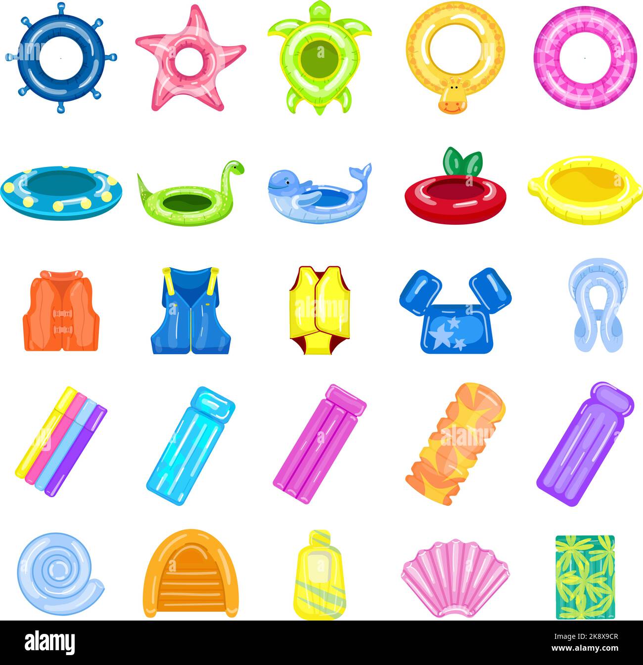 Aqua noodle Stock Vector Images - Alamy