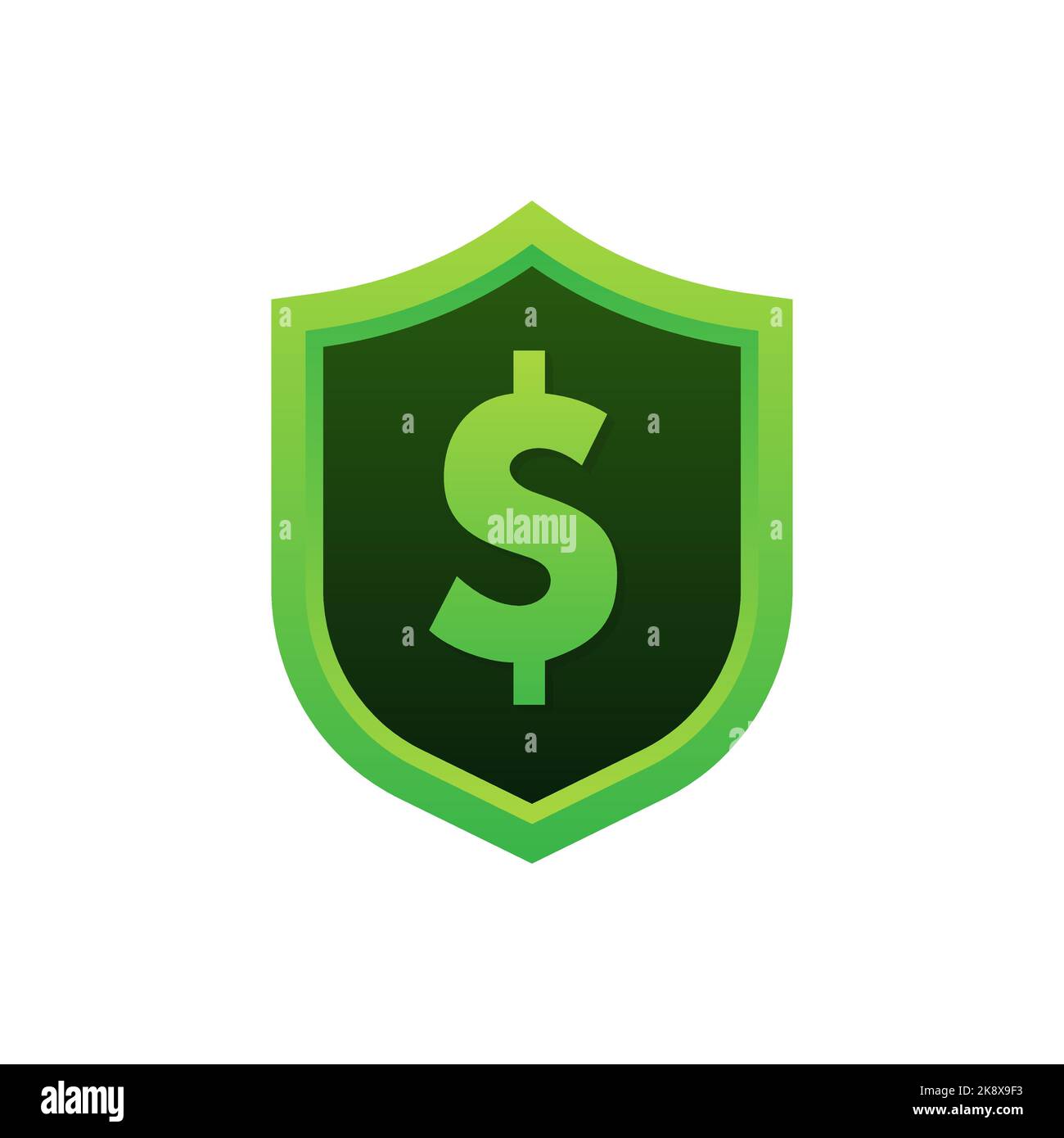 Protection money. Money safety. Financial saving insurance. Vector ...