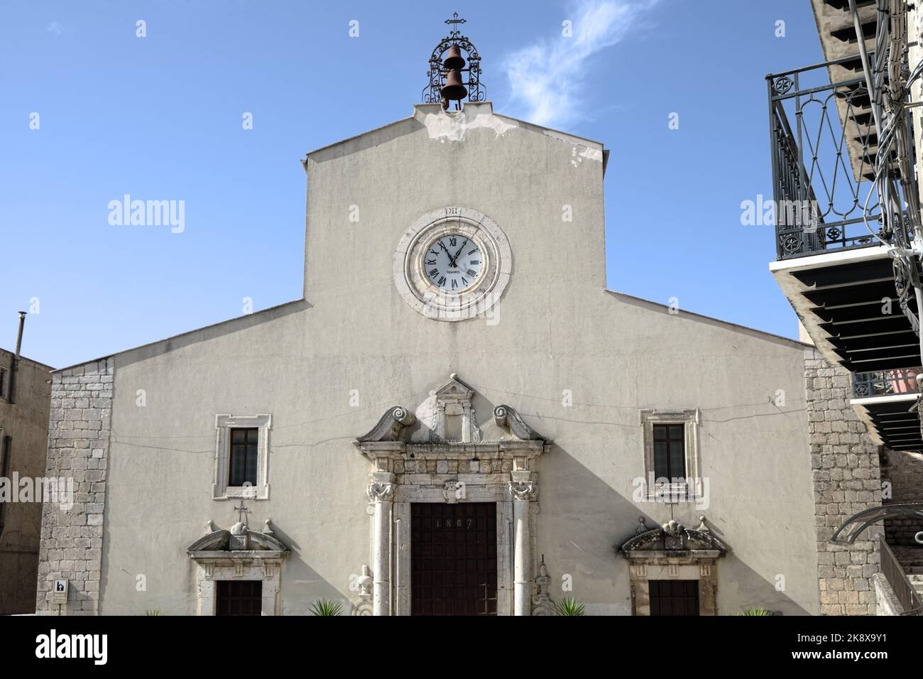 Church of SS. Crocifisso in Prizzi, Western Sicily, Italy Stock Photo ...