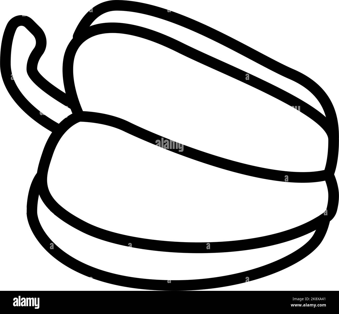 yellow pepper food line icon vector illustration Stock Vector Image ...