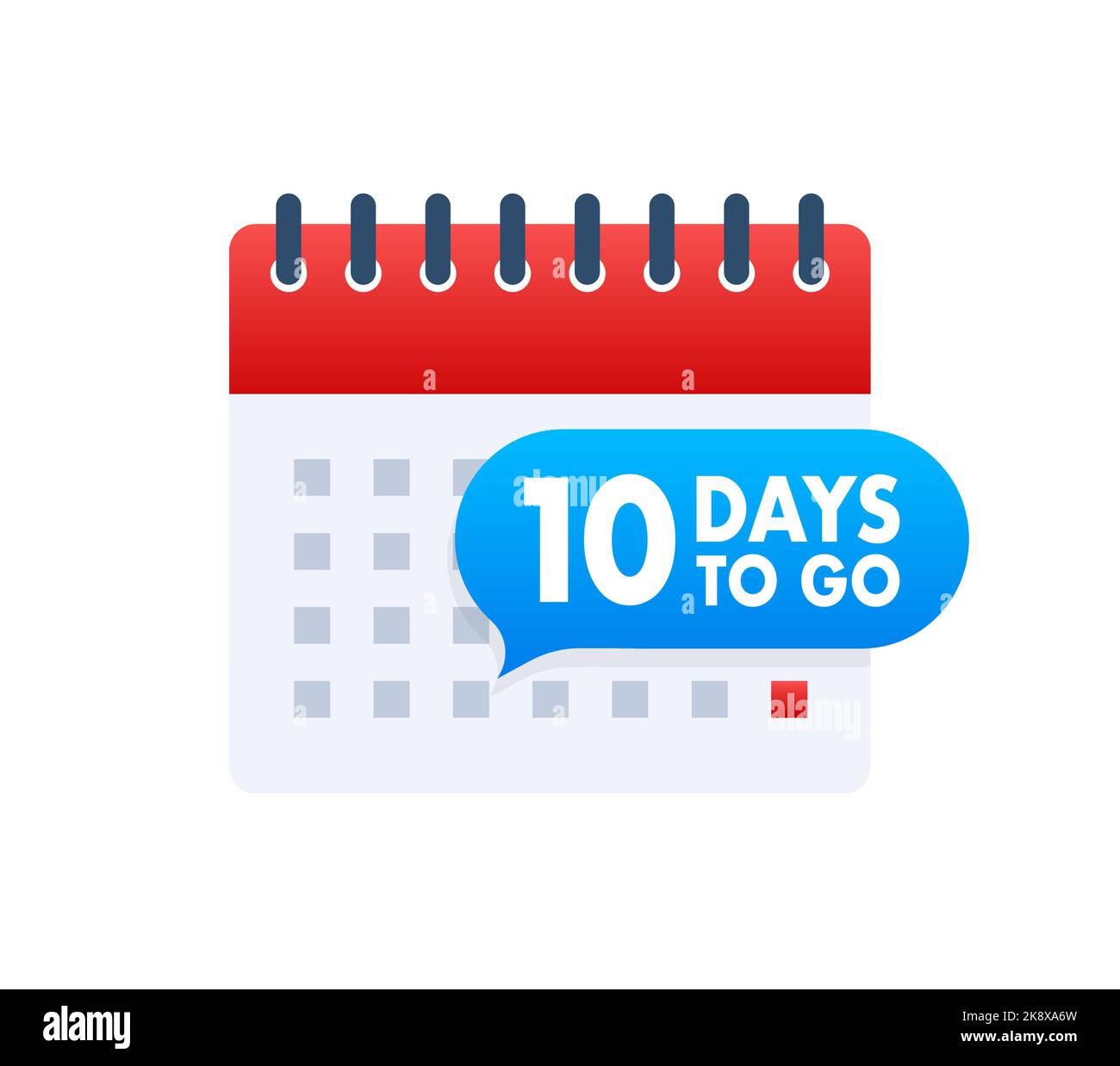 10 Days to go. Countdown timer. Clock icon. Time icon. Count time sale ...