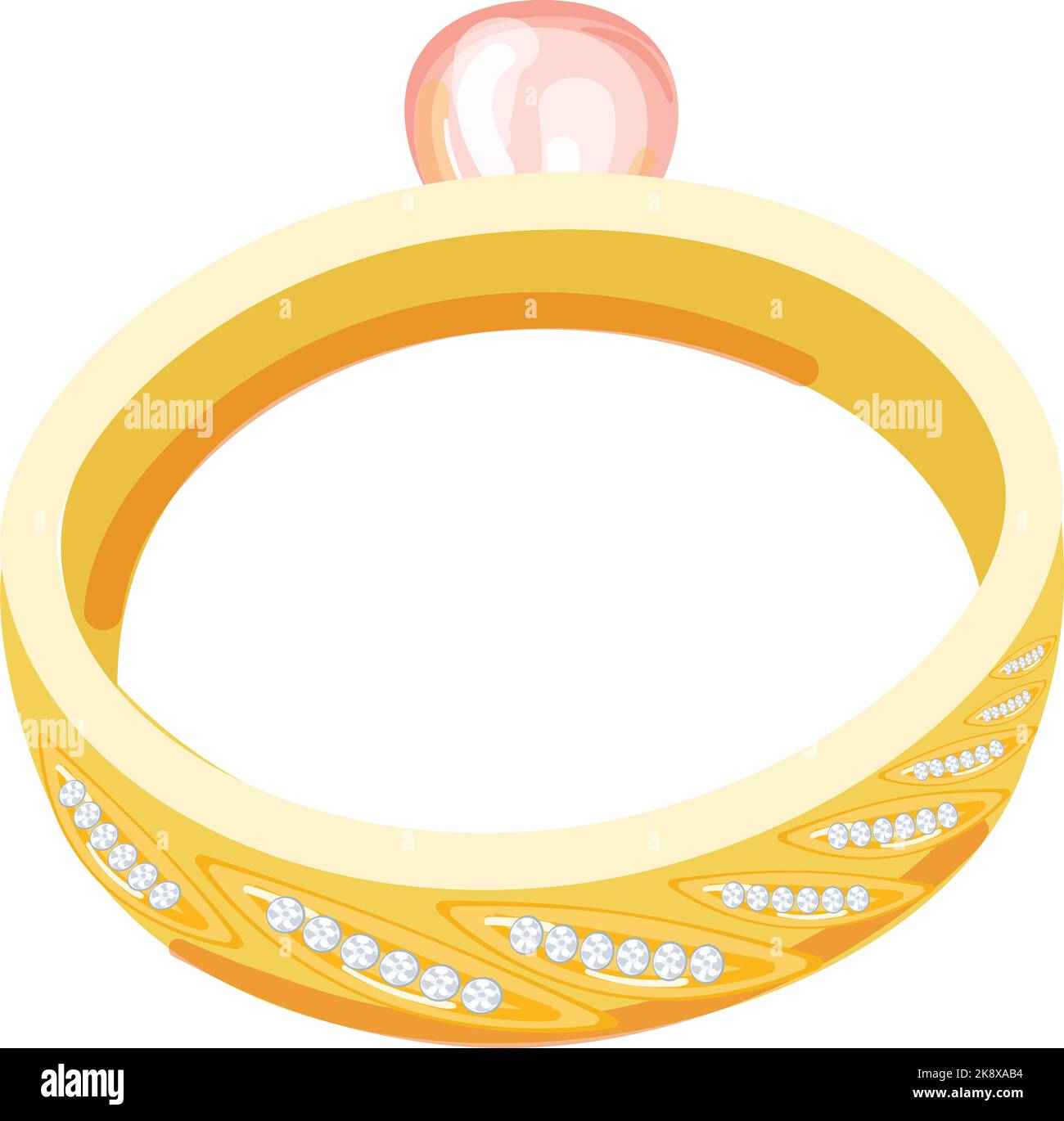 Gold ring jewellery icon cartoon vector. Golden jewelry Stock Vector ...