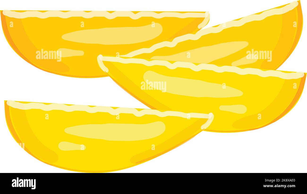 Pieces of mango icon cartoon vector. Cut half Stock Vector Image & Art ...