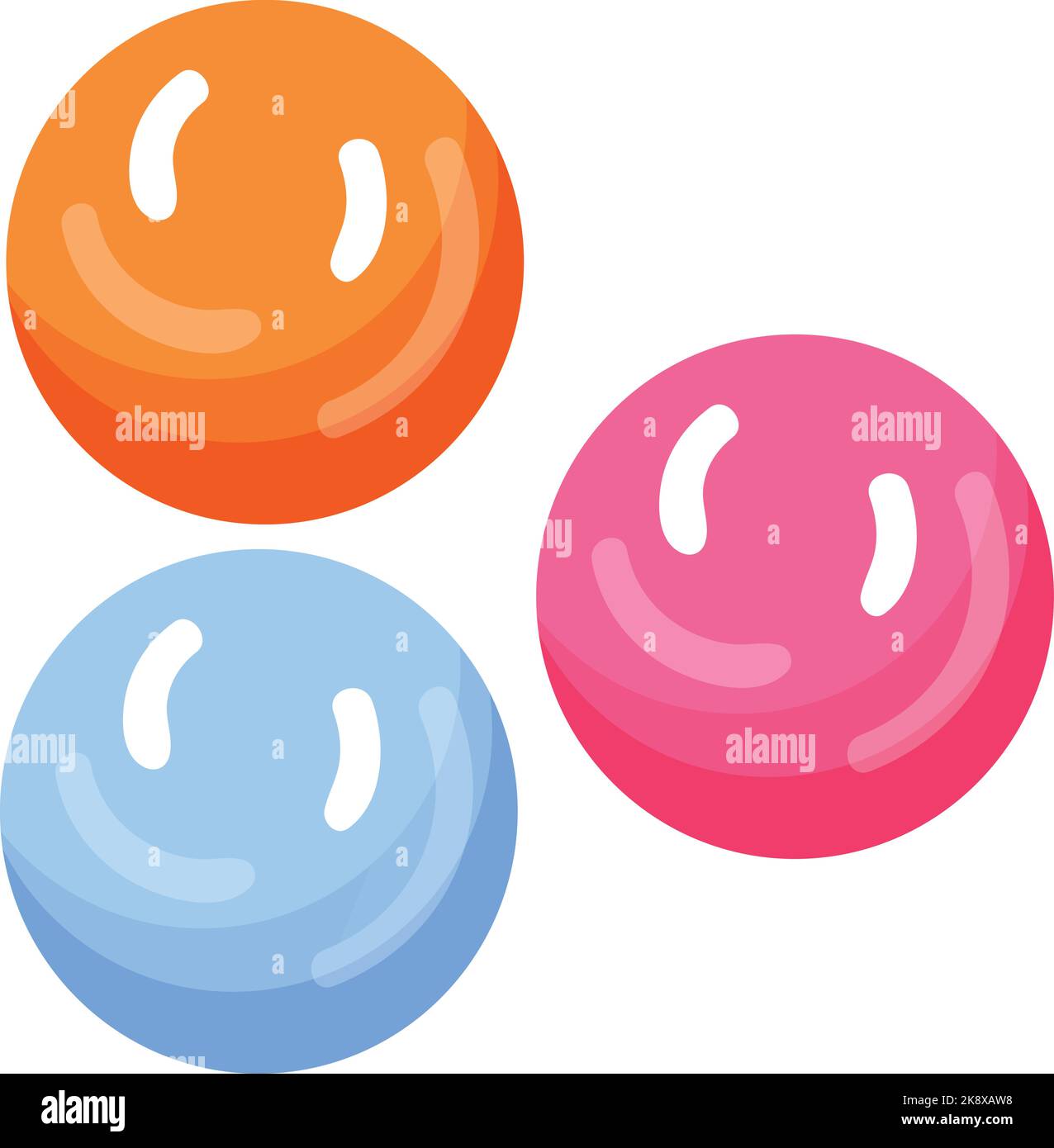 Gum colorful balls icon cartoon vector. Candy pink Stock Vector Image ...