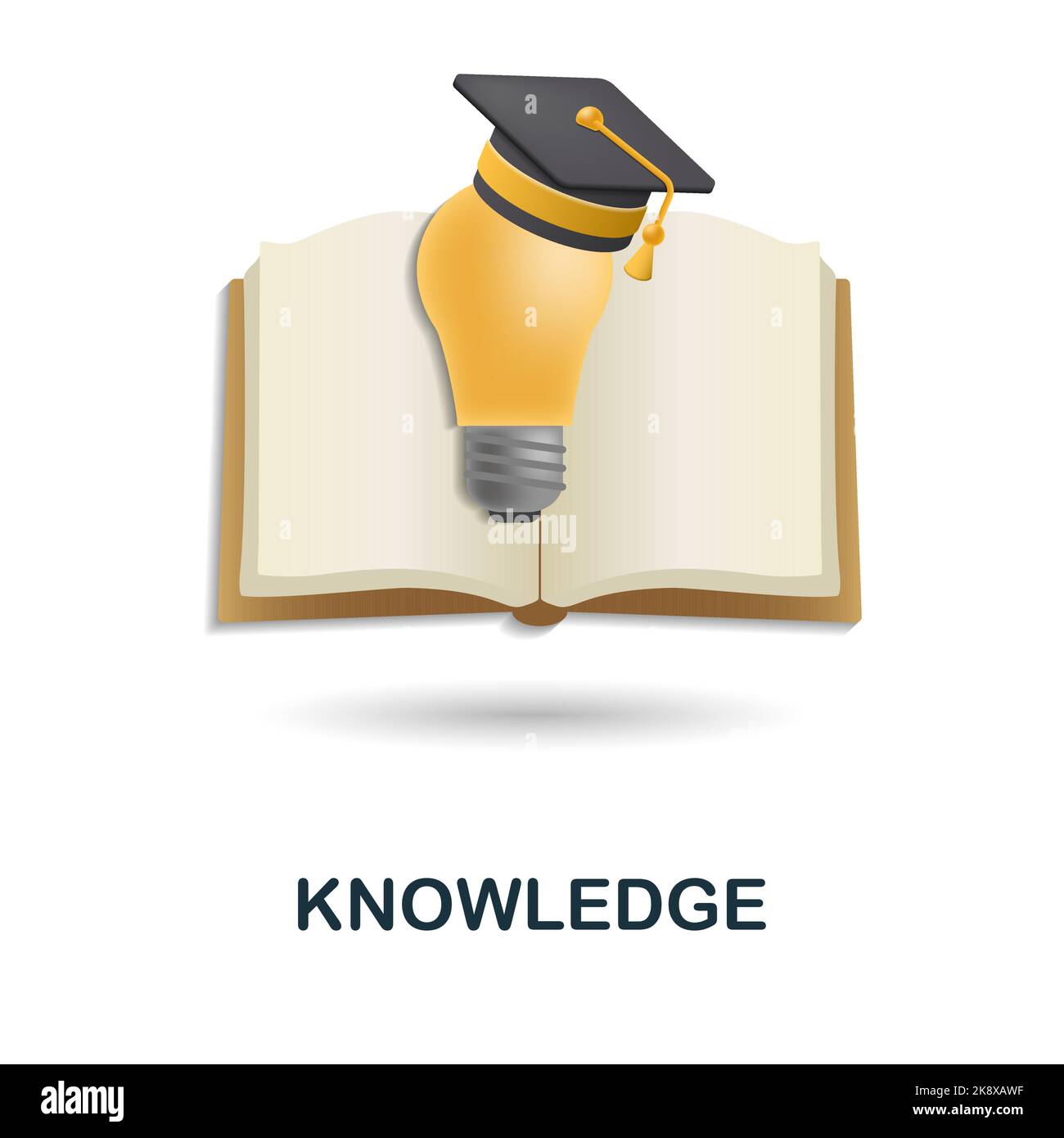 Knowledge icon. 3d illustration from e-learning collection. Creative ...