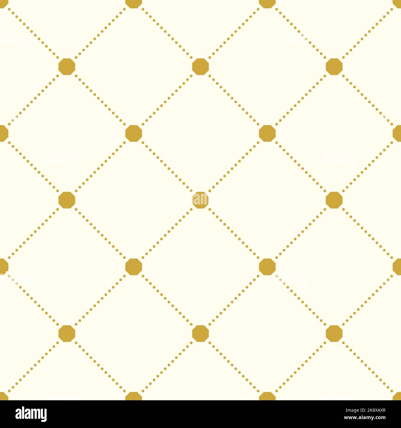 Geometric dotted vector light golden pattern. Seamless abstract modern ...