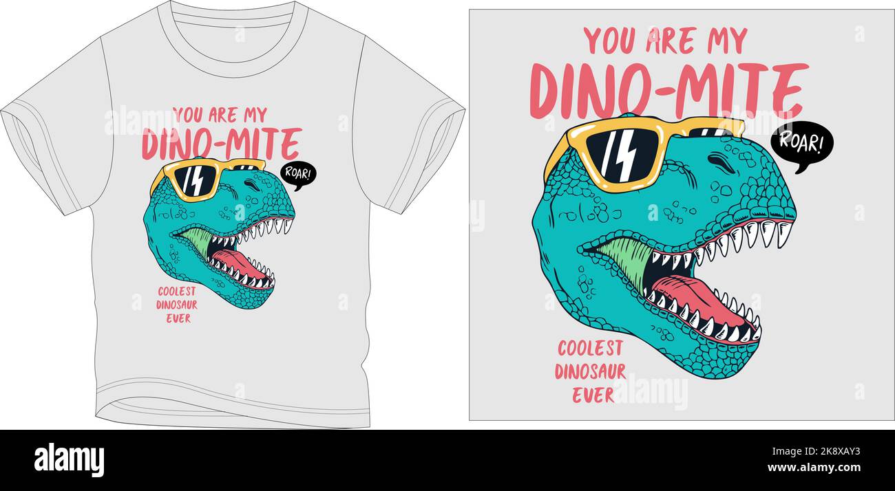 You are my dinomite Graphic design vector illustration Stock Vector ...