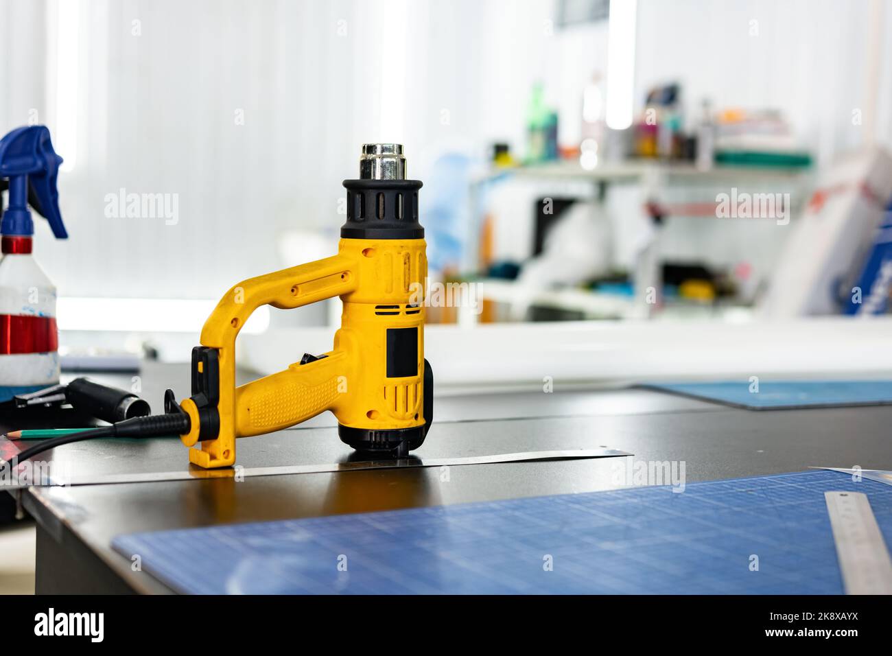 Working tools in a car detailing center Stock Photo - Alamy