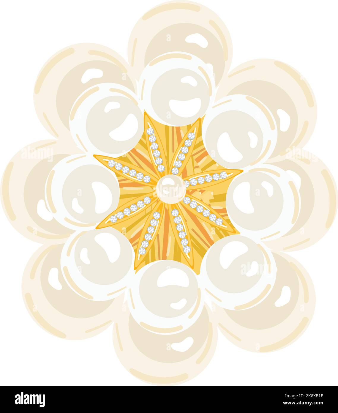 Pearl jewellery icon cartoon vector. Gold jewelry Stock Vector Image ...