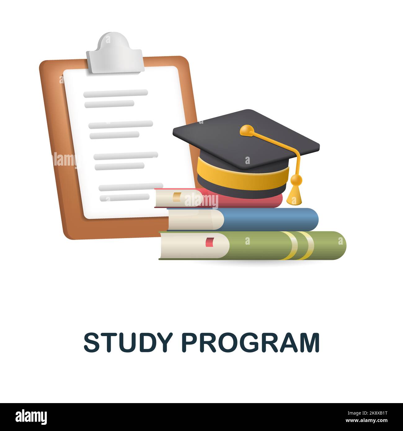 Study Program icon. 3d illustration from e-learning collection ...