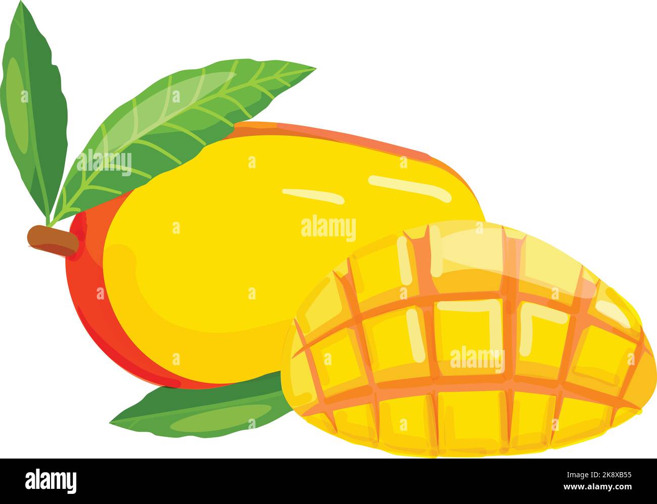 Tropical mango icon cartoon vector. Juice fruit Stock Vector Image ...
