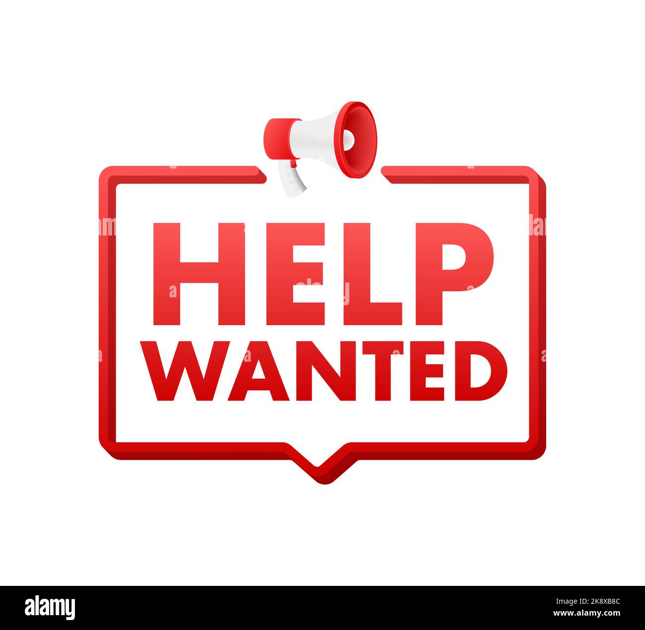Help Wanted icon, Sign. Help Wanted label. Vector stock illustration ...