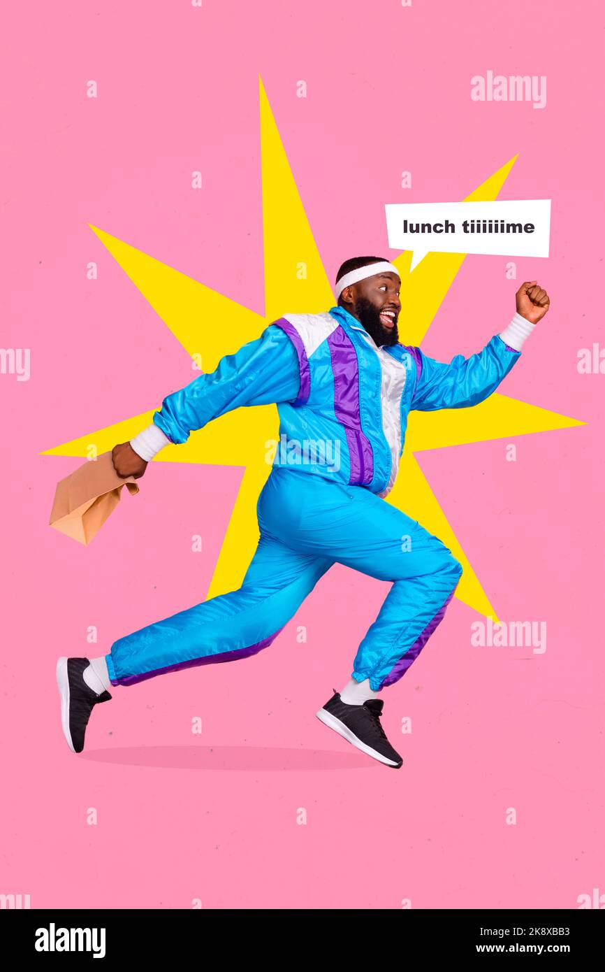 Exclusive magazine picture sketch image of funny funky guy running fast ...