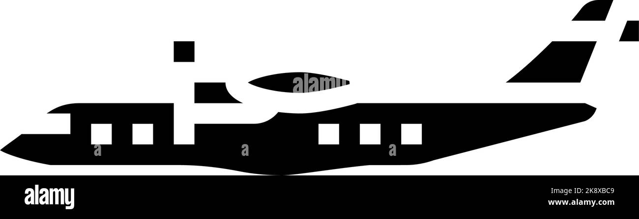 maritime patrol airplane aircraft glyph icon vector illustration Stock ...