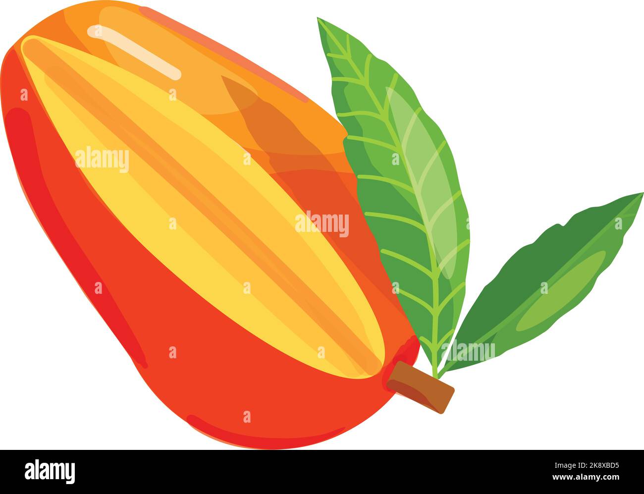 Cut mango icon cartoon vector. Fruit juice Stock Vector Image & Art - Alamy