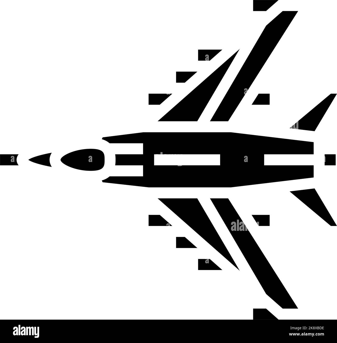 military airplane aircraft glyph icon vector illustration Stock Vector ...