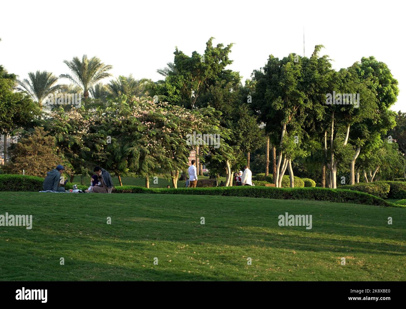 Cairo, Egypt. 24th Oct, 2022. People spend time at Al-Azhar Park in ...