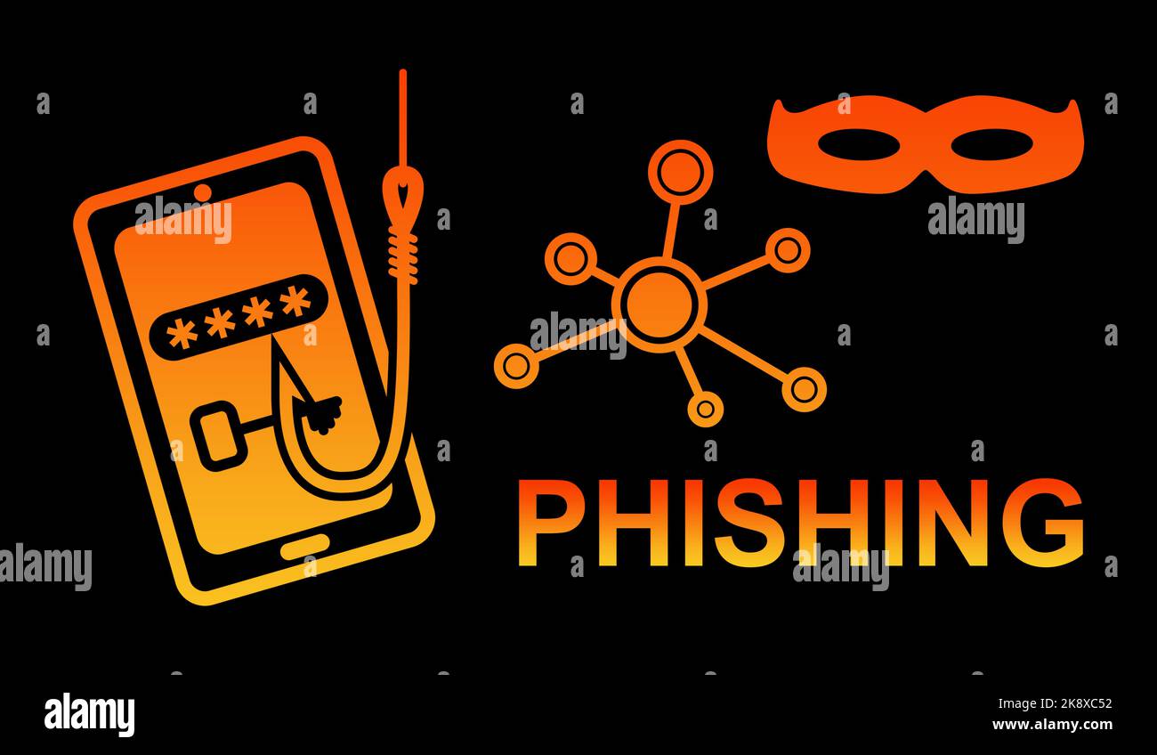 Illustration of a phishing concept Stock Photo - Alamy