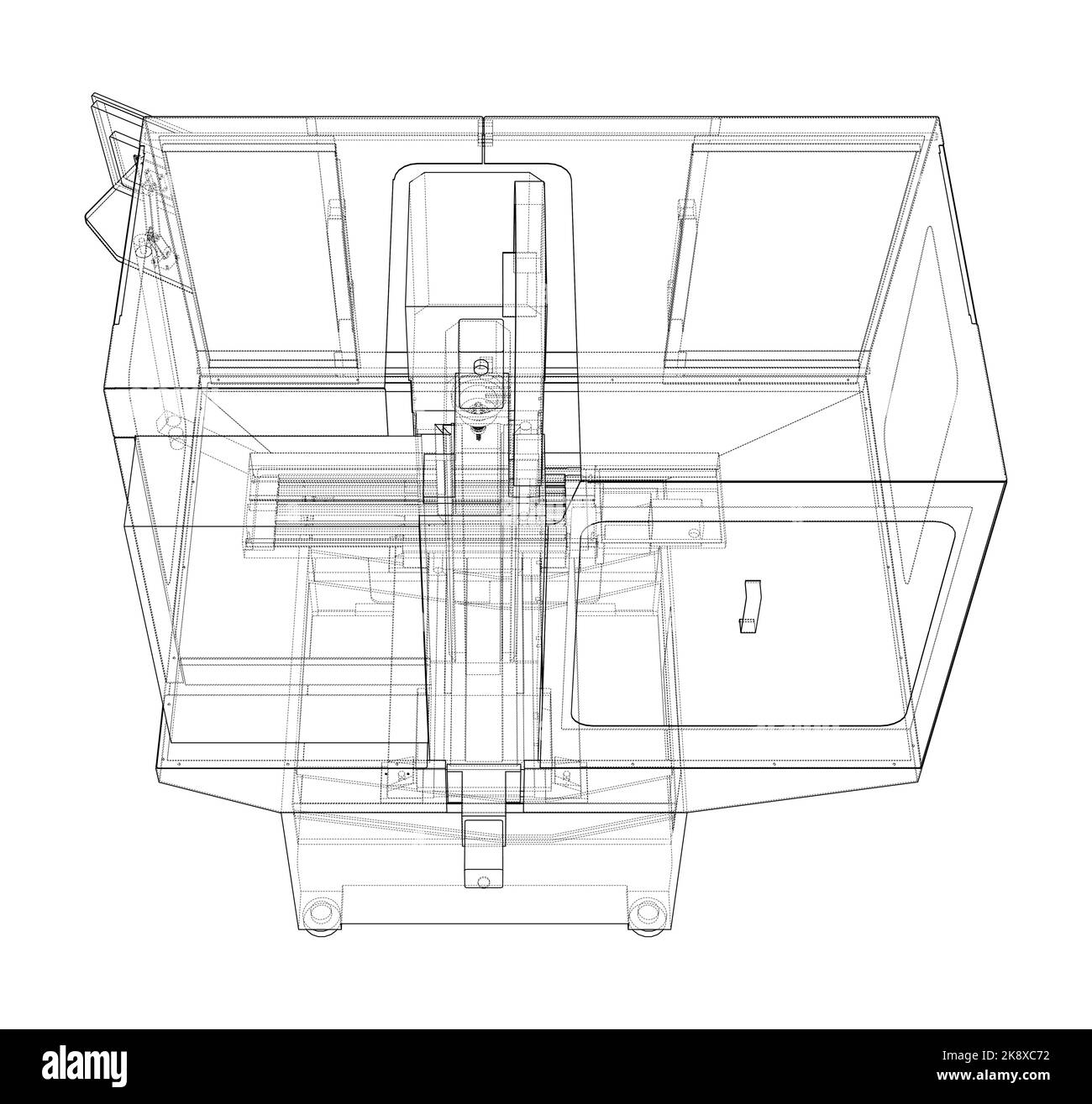 Metalworking CNC milling machine. Vector Stock Vector Image & Art - Alamy