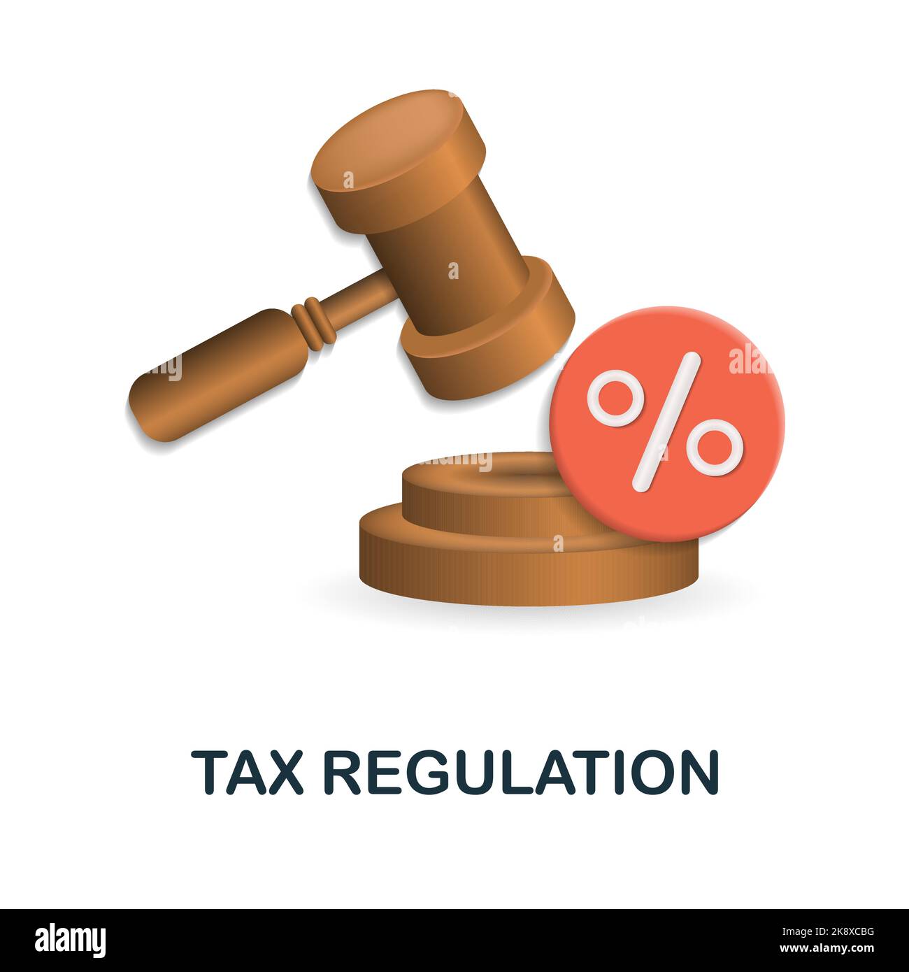 Tax Regulation icon. 3d illustration from fintech industry collection ...