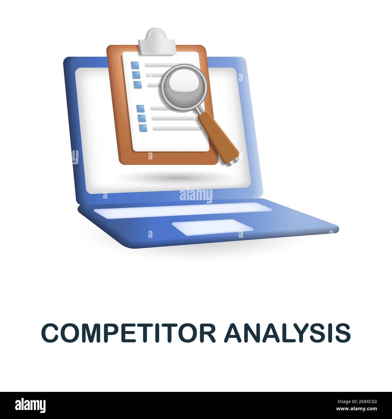 Competitor Analysis icon. 3d illustration from fintech collection ...