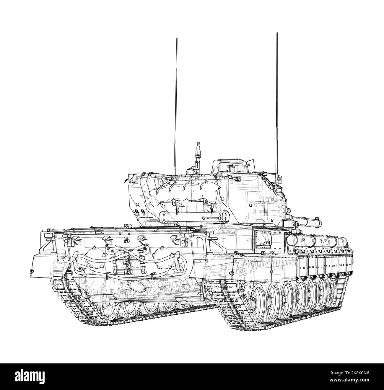 3d rendering battle tank Cut Out Stock Images & Pictures - Alamy