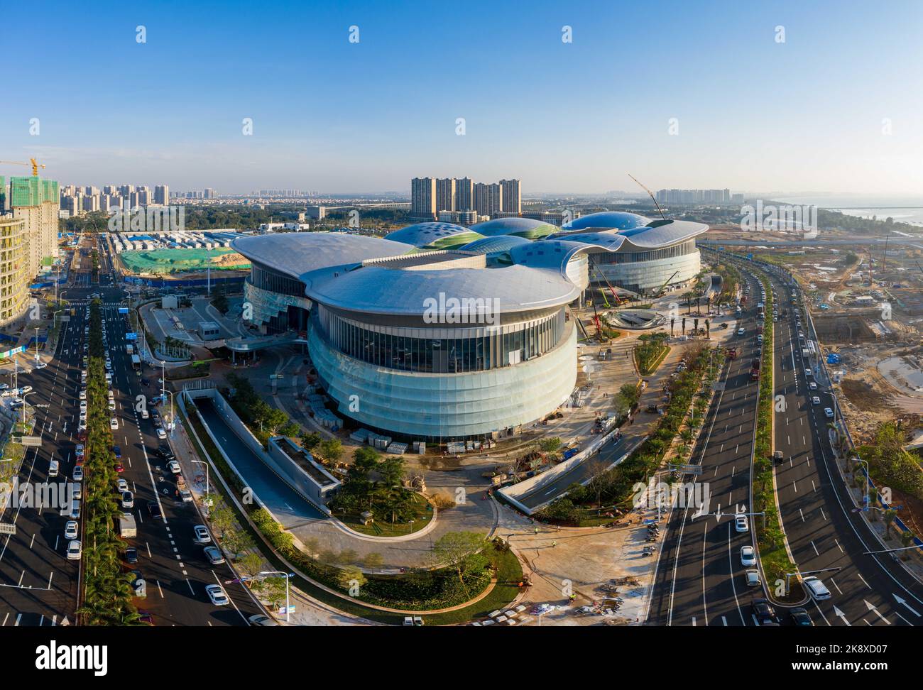 Took aerial photos of Haikou International Duty Free City Project ...