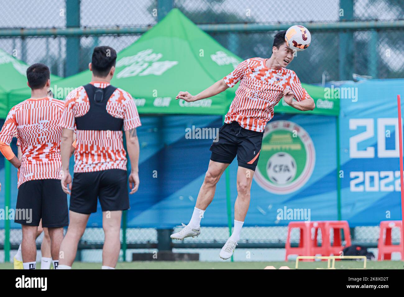 Hainan Province, China, 23 October, 2022. Shenzhen football club was ...