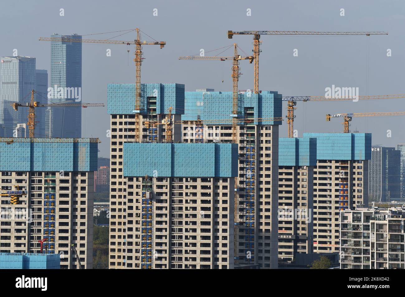 NANJING, CHINA - OCTOBER 25, 2022 - An aerial photo shows a commercial ...