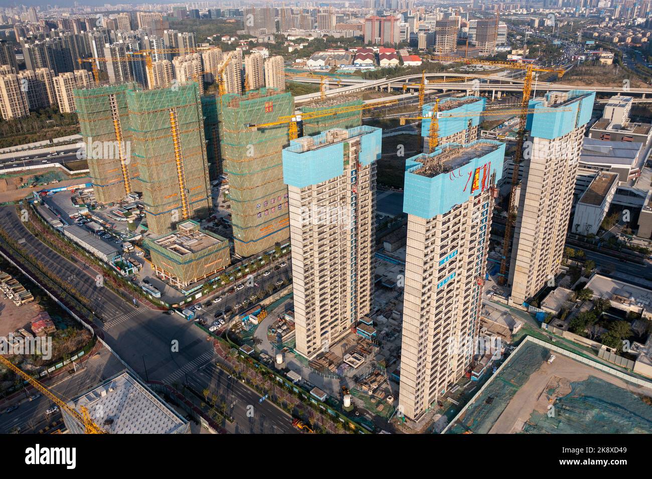 NANJING, CHINA - OCTOBER 25, 2022 - An aerial photo shows a commercial ...